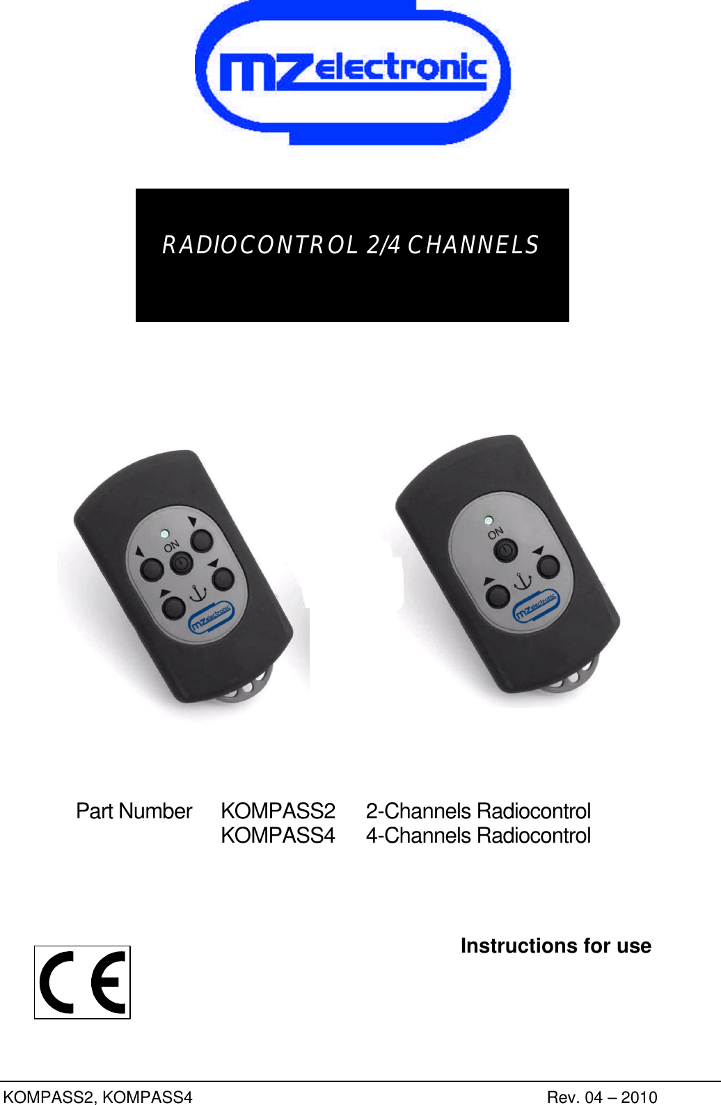 Mz Electronic s r l KMZ Radiocontrol 2/4 channels for windlass or ...