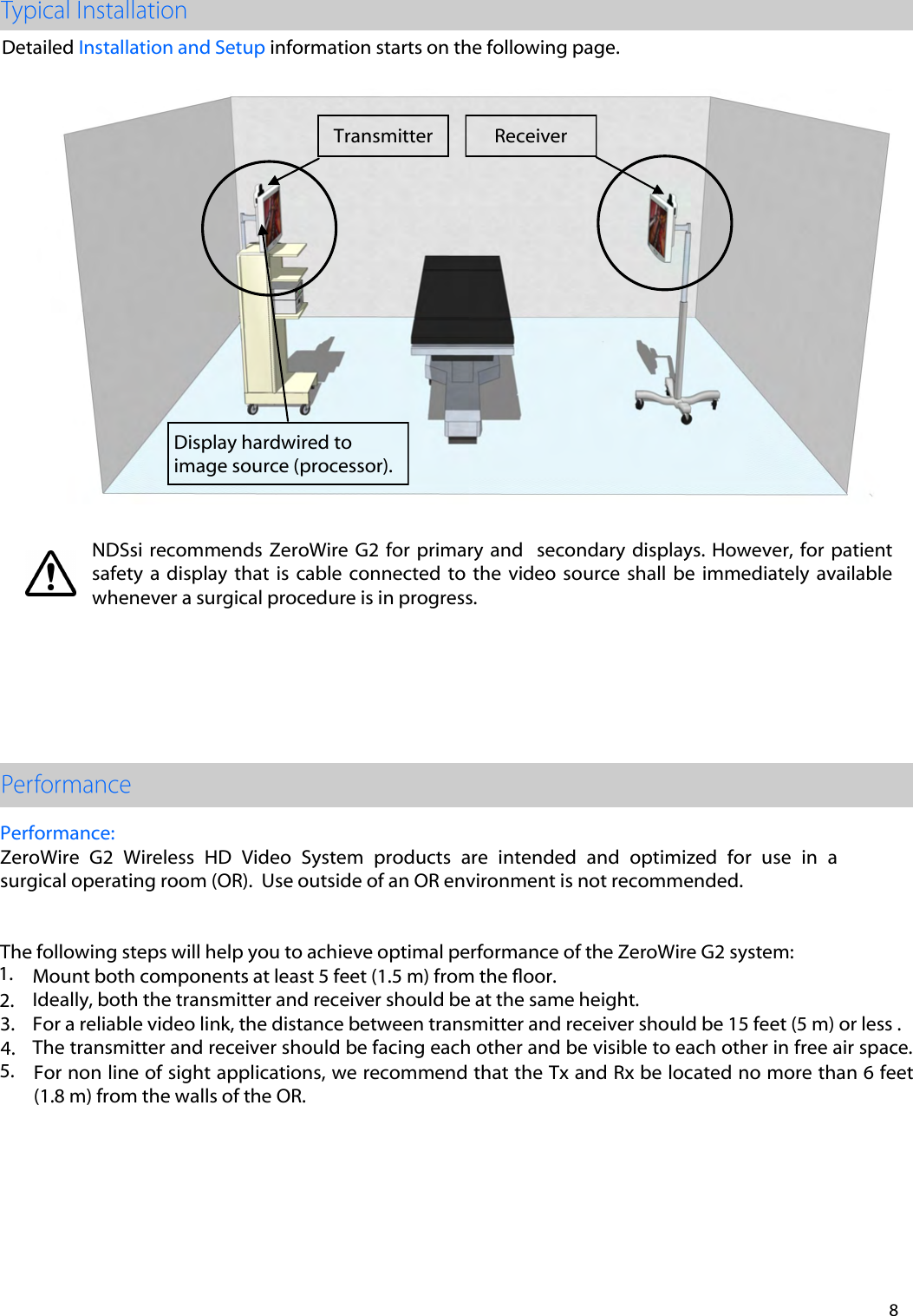 NDS Surgical Imaging WT-P42-13 ZeroWire G2 Transmitter User Manual
