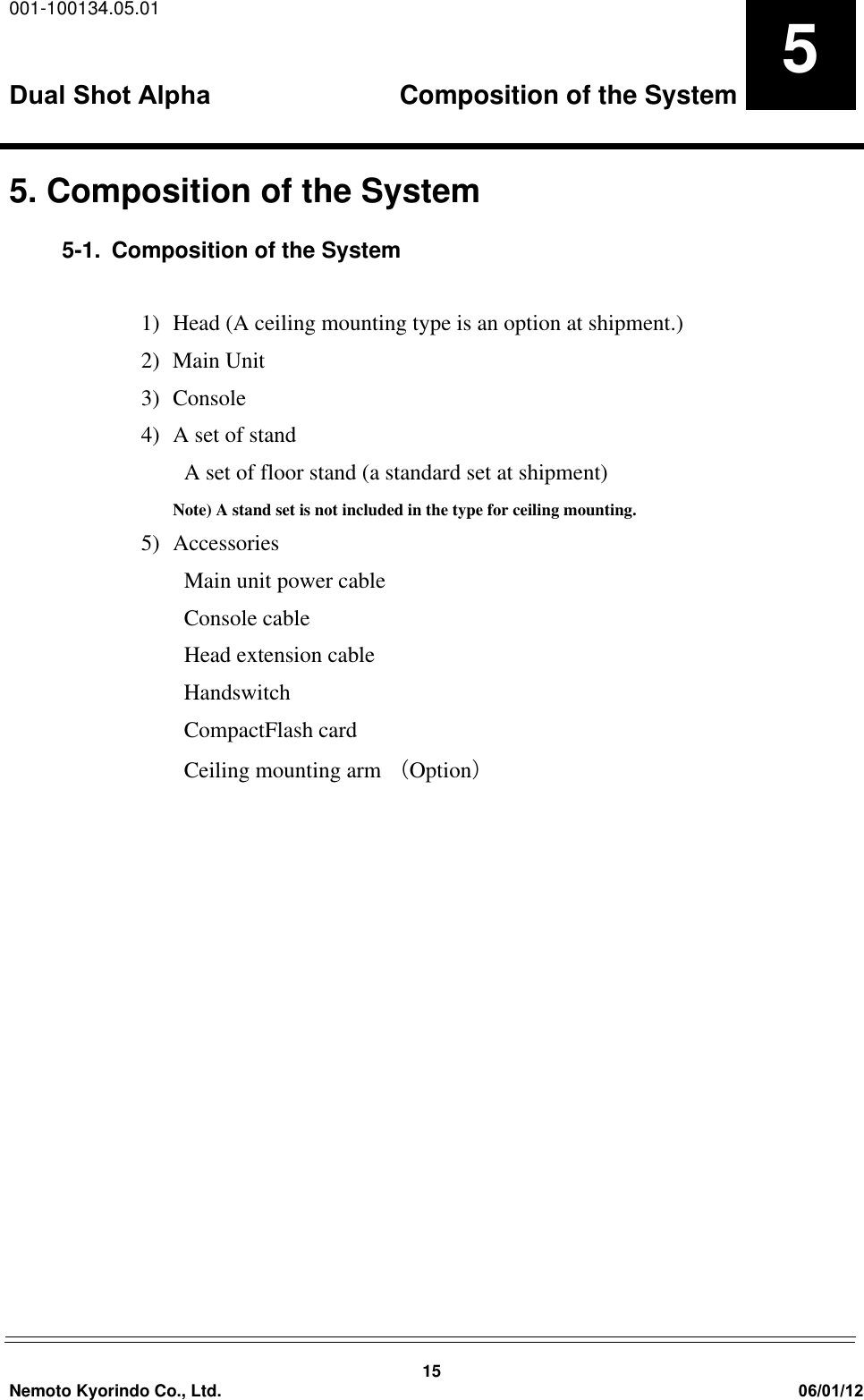 NEMOTO KYORINDO 0001 Dual Shot Alpha User Manual