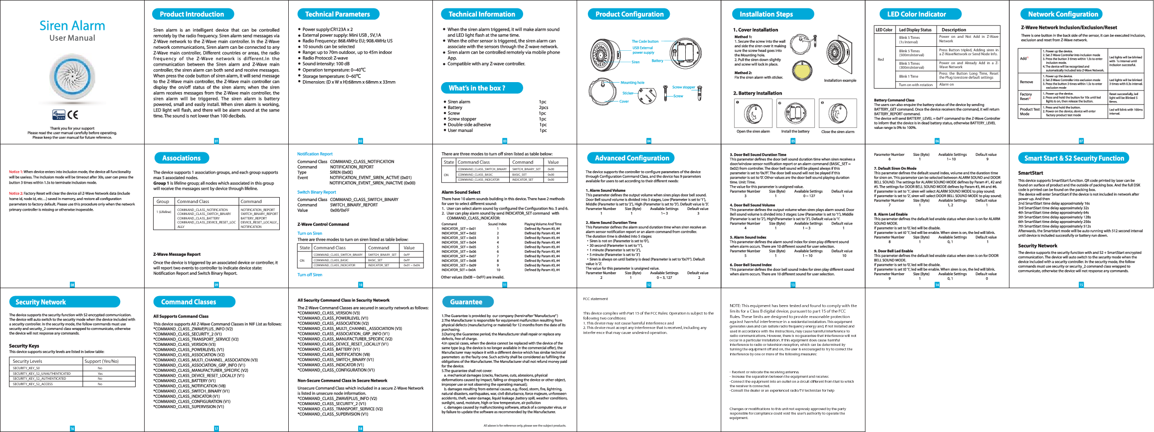 NEO ELECTRONICS NAS-AB02WO Z-Wave Siren User Manual Z Wave 80x80mm