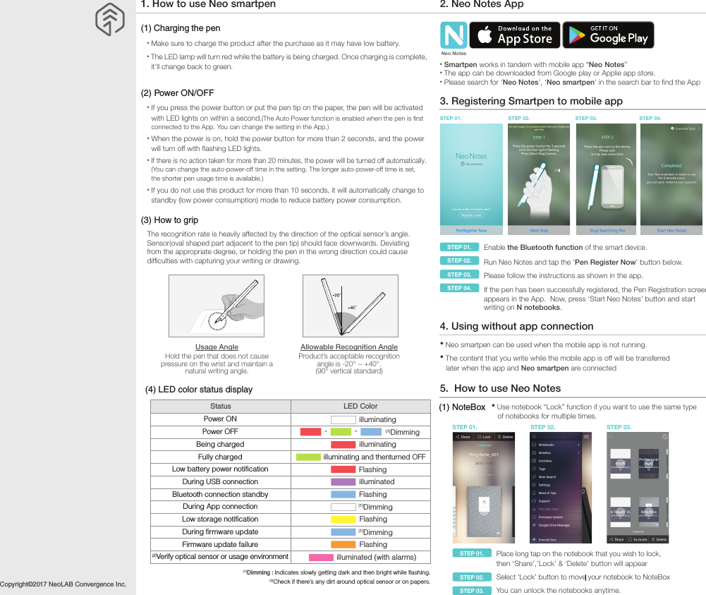 NEOLAB CONVERGENCE NWP-F70 Pen+ Jibe User Manual