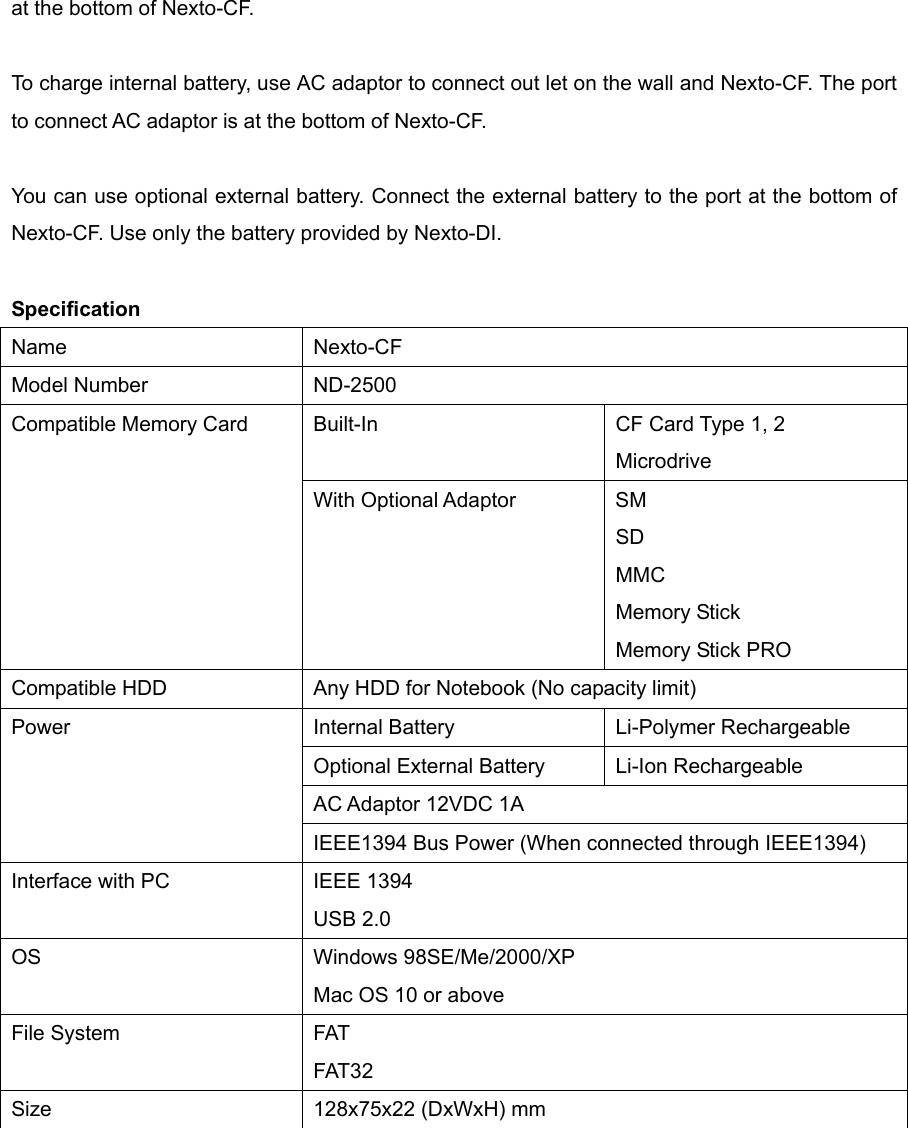 NEXTO DI ND 2500 EXTERNAL STORAGE EQUIPMENT User Manual USERS MANUAL NEXTO DI ND 2500 EXTERNAL STORAGE EQUIPMENT User Manual USERS MANUAL