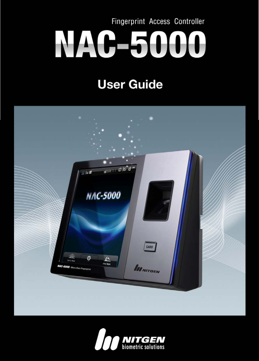 NITGEN and NAC-5000M COMMERCIAL User Manual