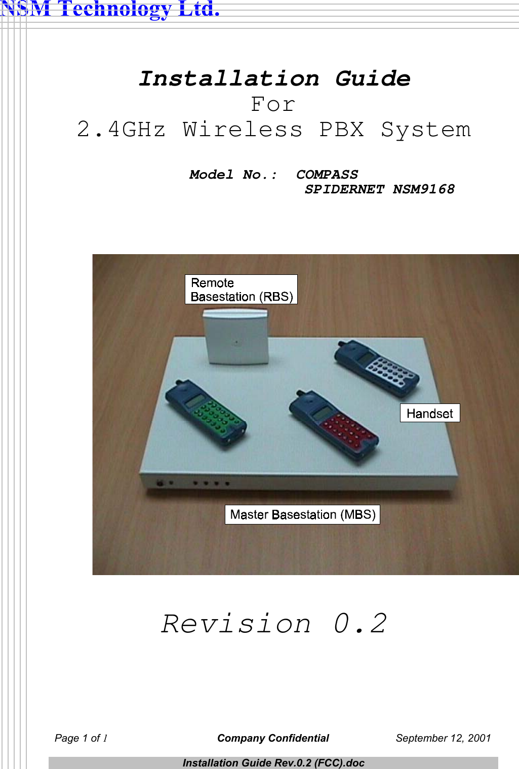NSM Technology COMPASS Wireless PBX User Manual 1