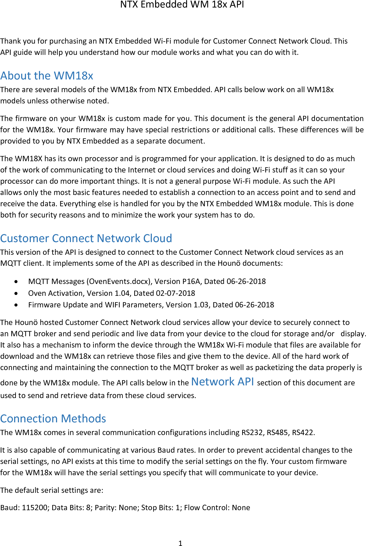 NTX Embedded WM181 Wi-Fi Module User Manual
