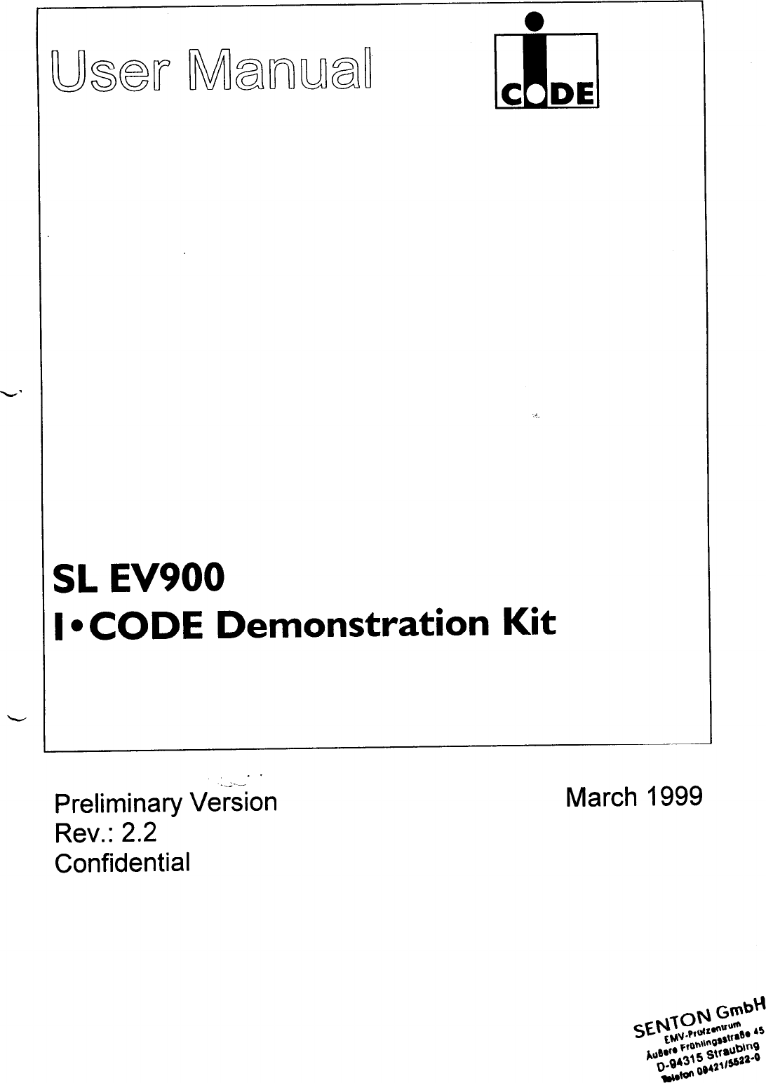 NXP Austria ICODE-SLEV900 RFID Tag User Manual