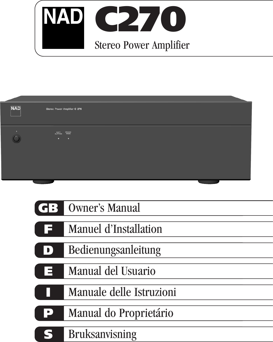 Nad C270 Users Manual