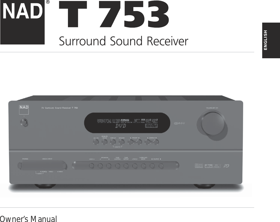 Nad T 763 Users Manual T762 OM GB