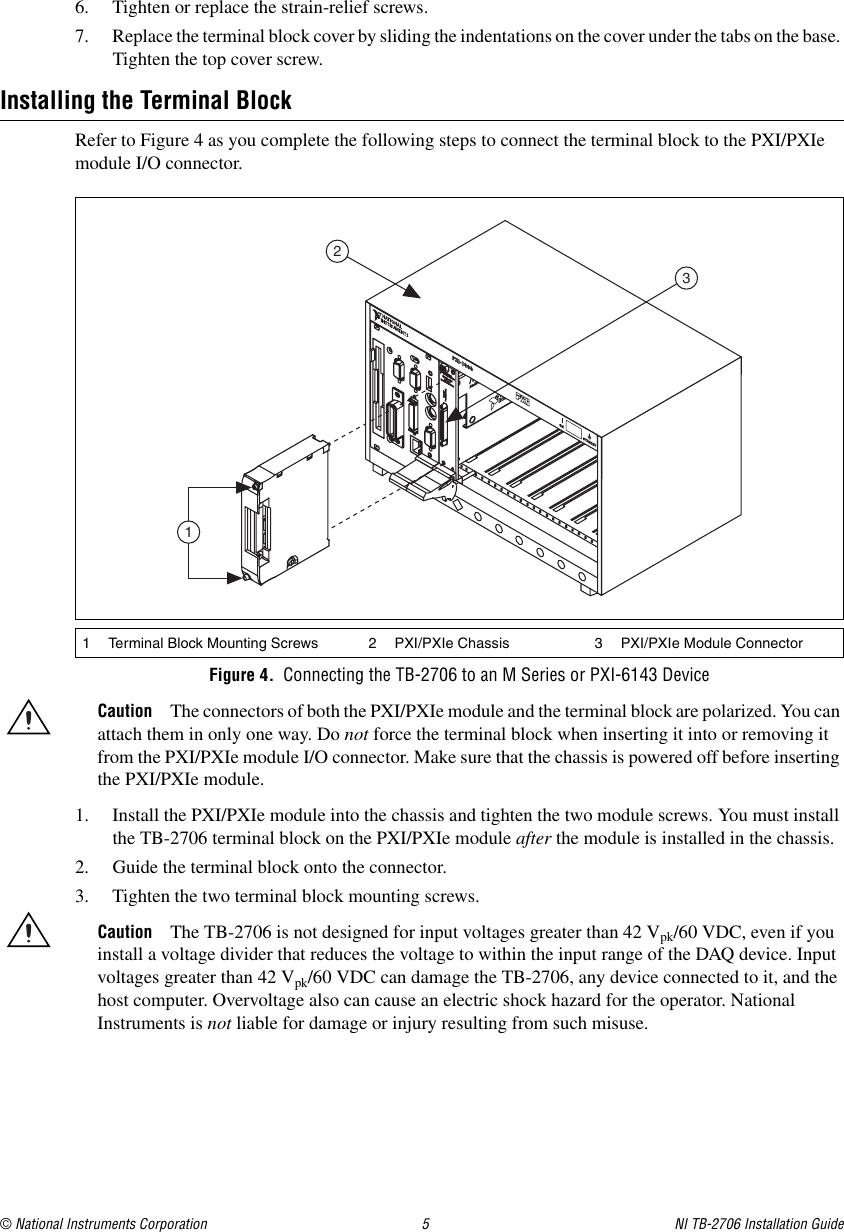 National Instruments Terminal Block Ni Tb 2706 Users Manual ...