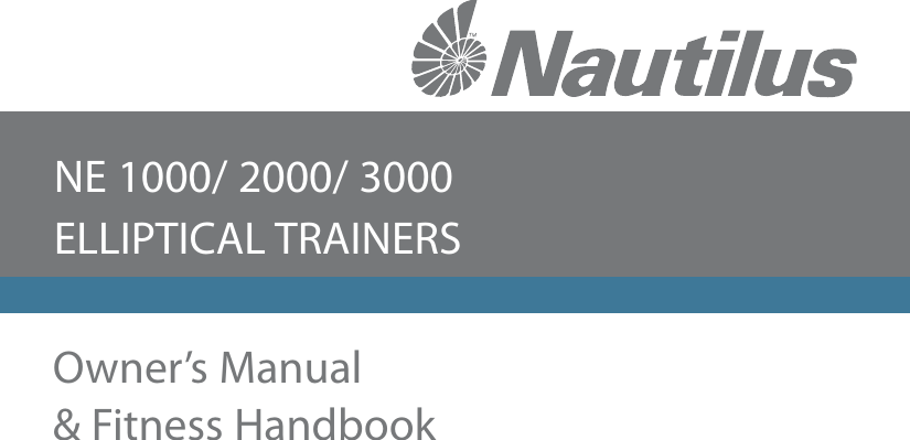 Nautilus Ne 1000 Users Manual NE1K2K3K_OM