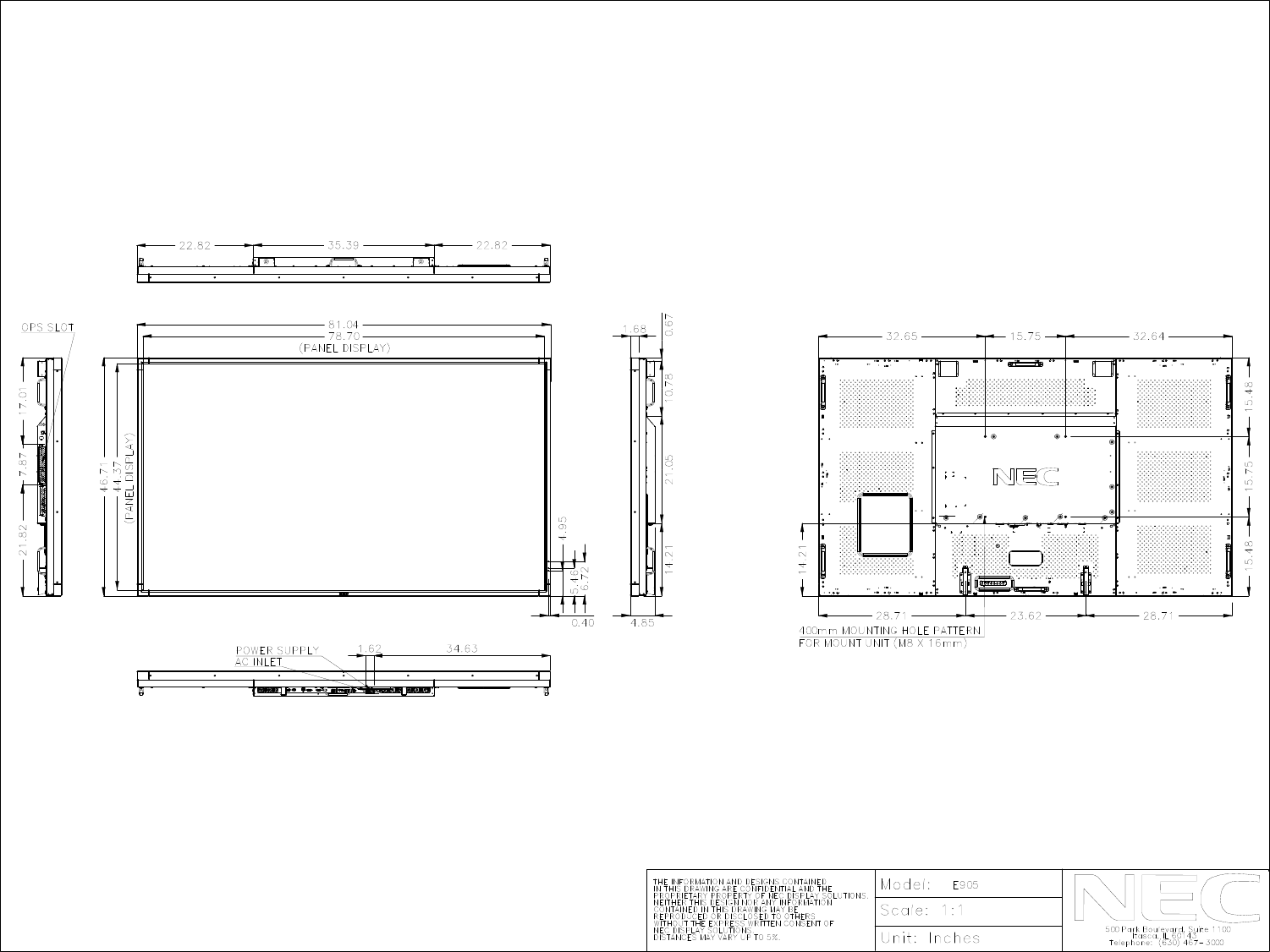 Nec E905 Mechanical Drawings E905_.dcd