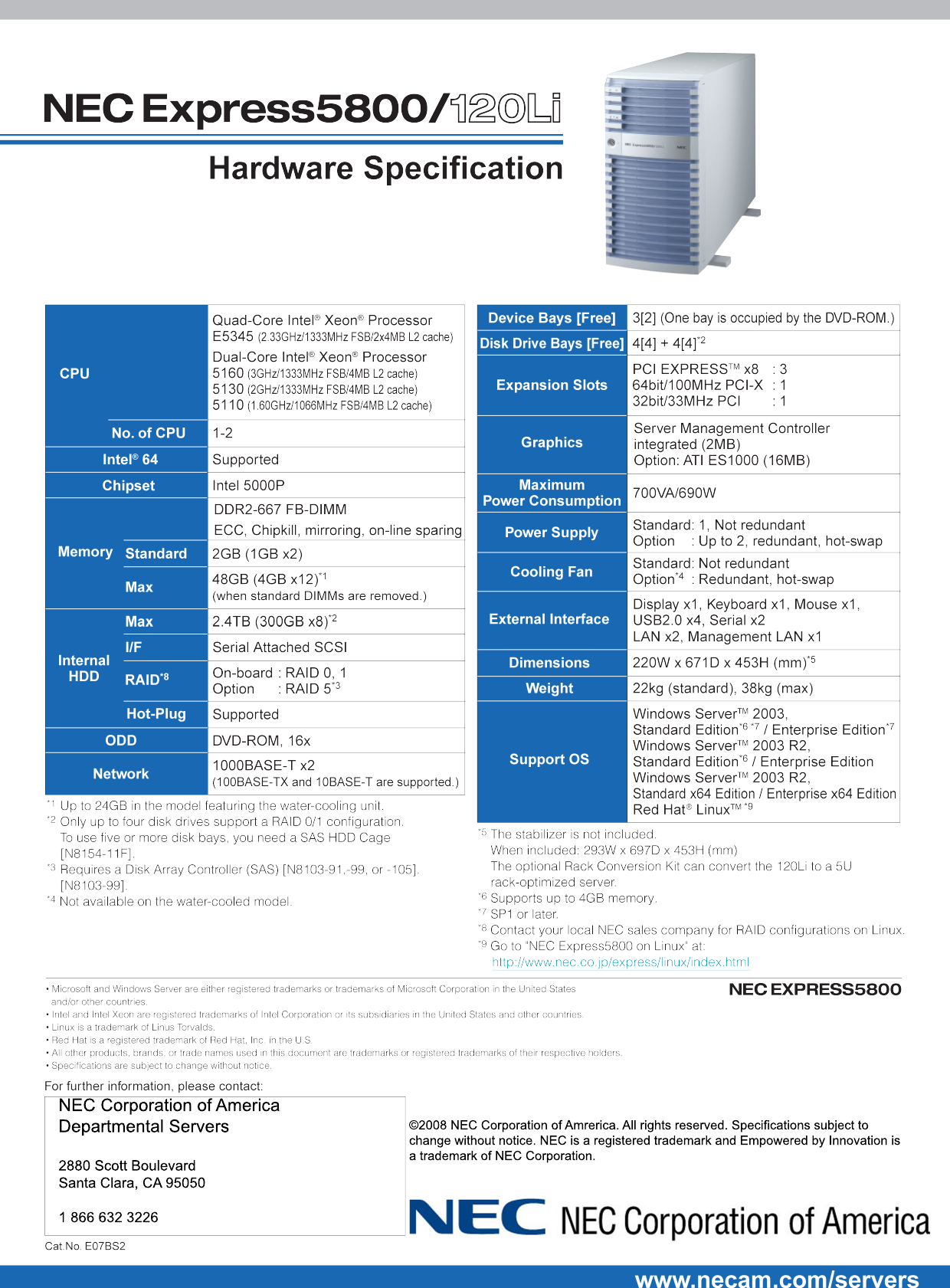 Nec Express5800 120Li Basic Manual 120Li_US_1