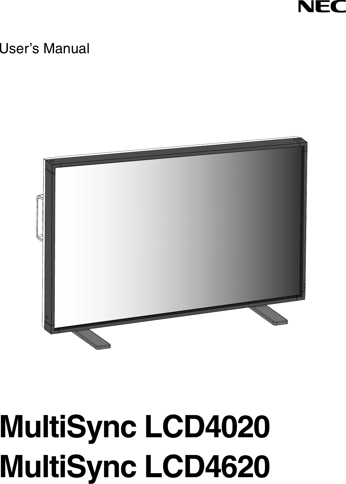 Nec Multisync Lcd4020 Lcd4620 Users Manual