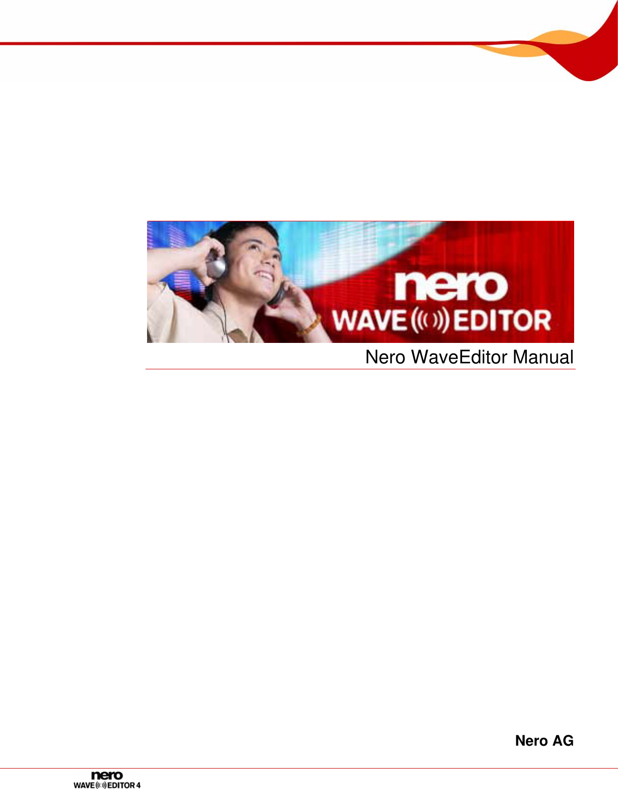 Nero Handbuch Applikation Wave Editor 4 Instruction Manual Eng