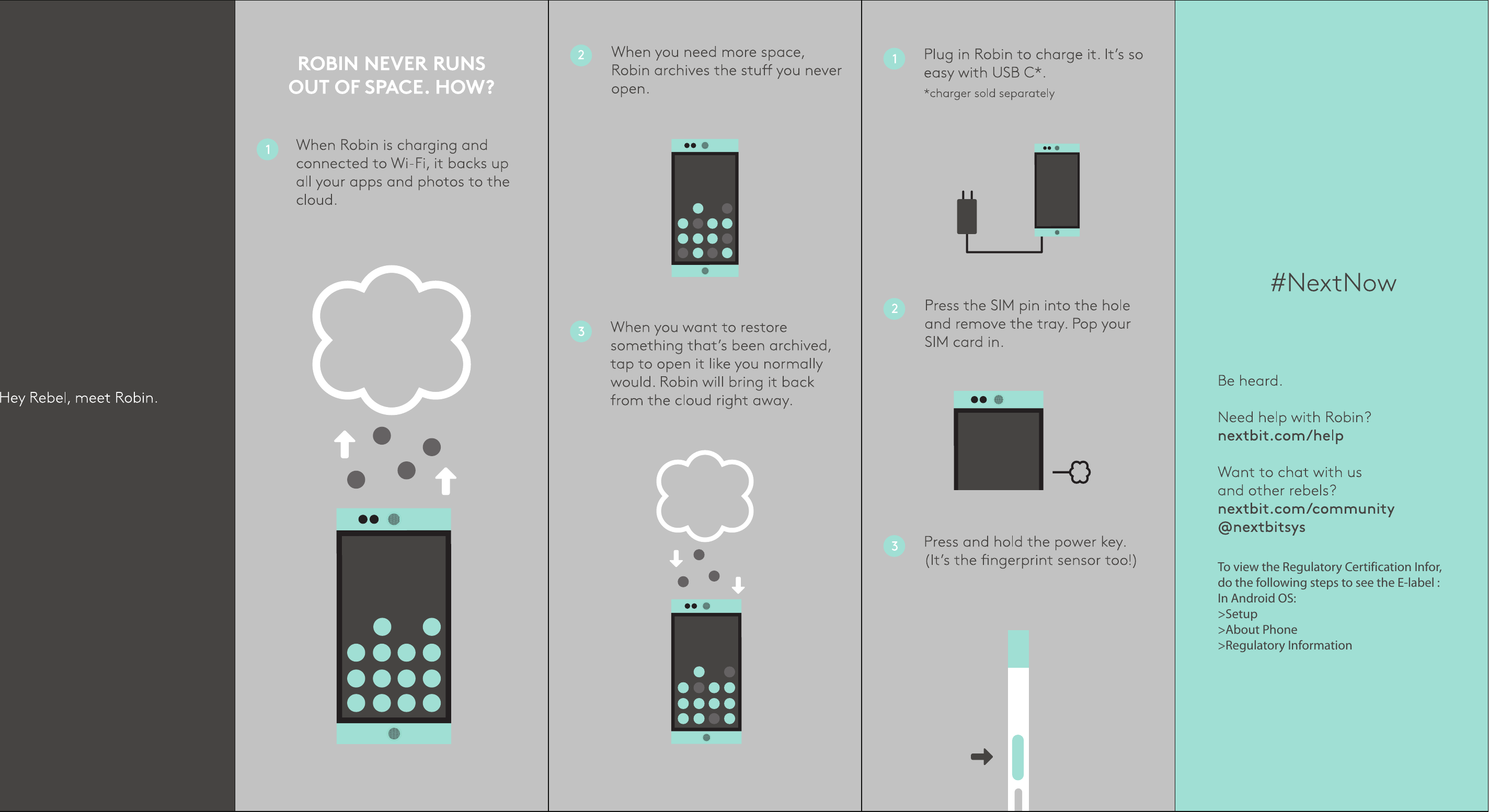 Nextbit Systems ROBIN Smartphone User Manual Nextbit artwork 20151216