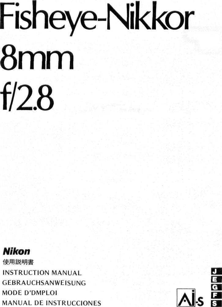 Nikon Micro Nikkor 105Mm F Users Manual