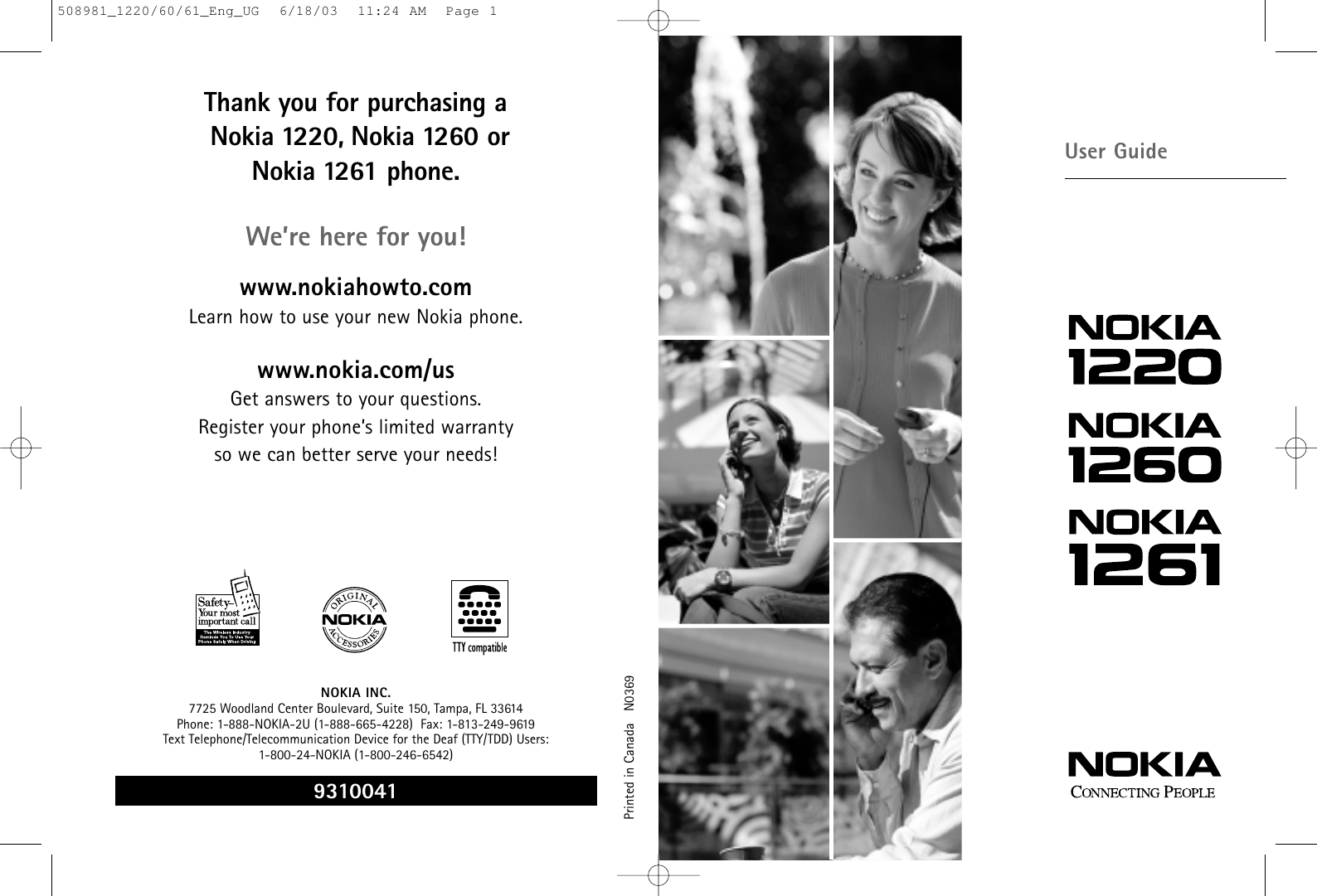 Nokia 1260 Users Manual 1220_1260_1261.ENv1_9310041