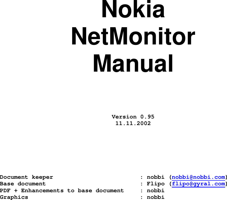 Nokia 21Xx Users Manual Netmonitor