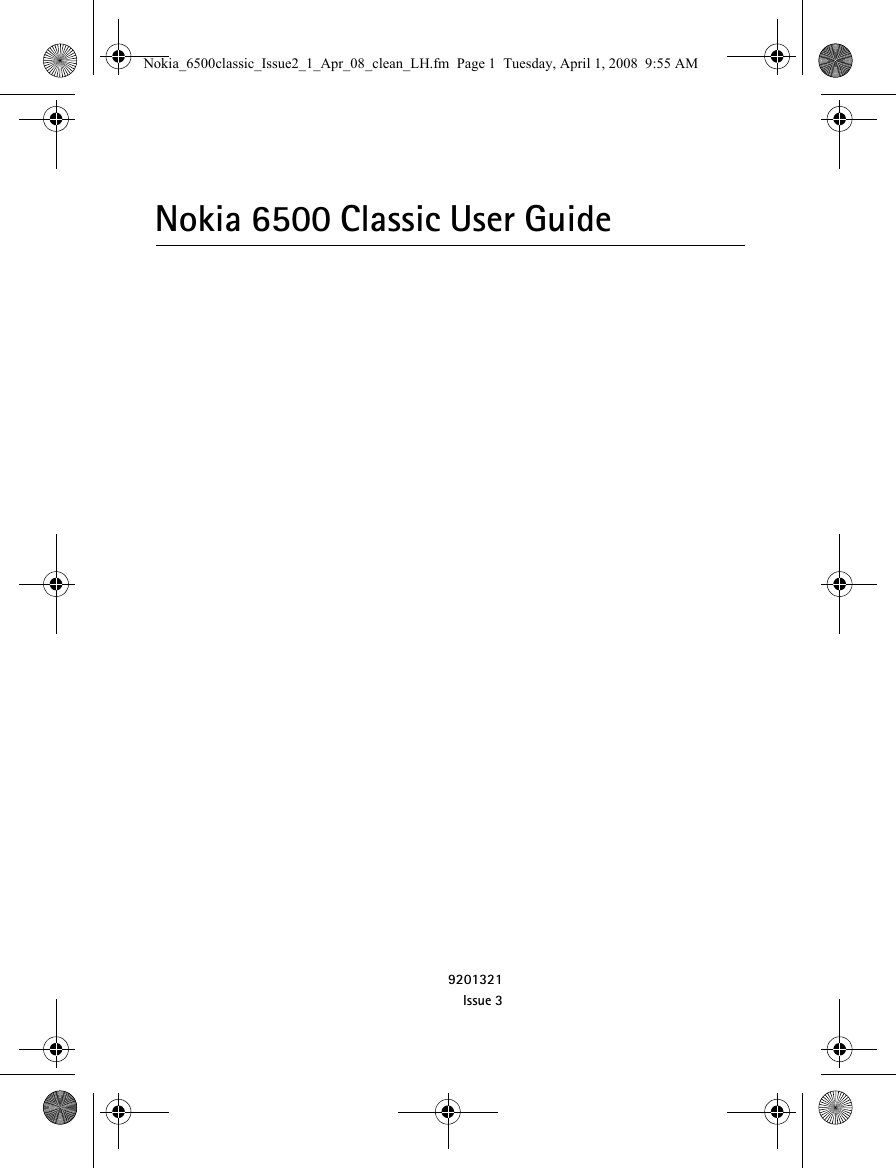Nokia 6500 Classic User Guide