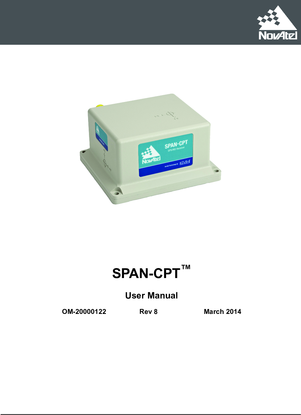 Novatel OM 20000122 SPAN CPT Receiver User Manual To The 17ca2d67 ca76 ...