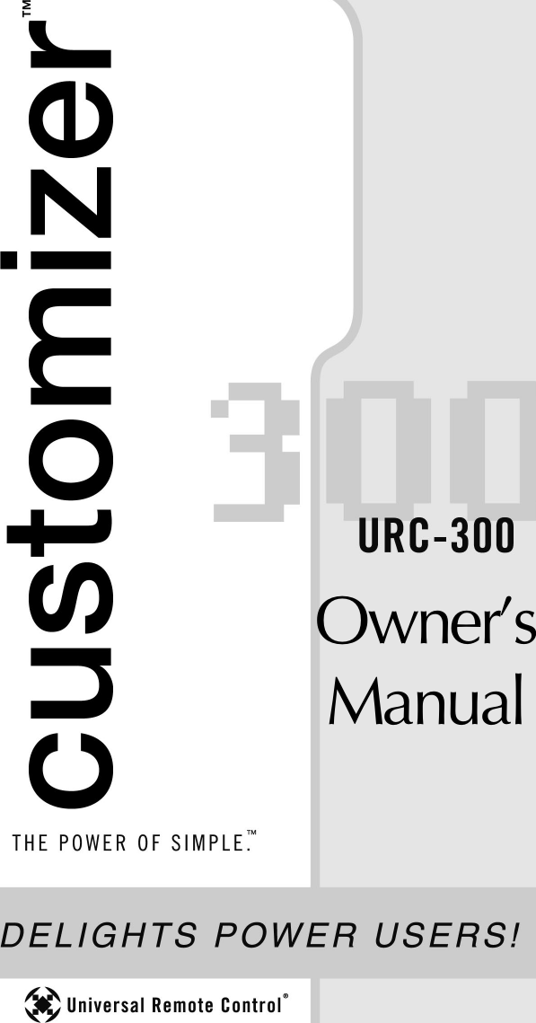 Ohsung Electronics URC300 Universal Remote Control User Manual URC300 ...