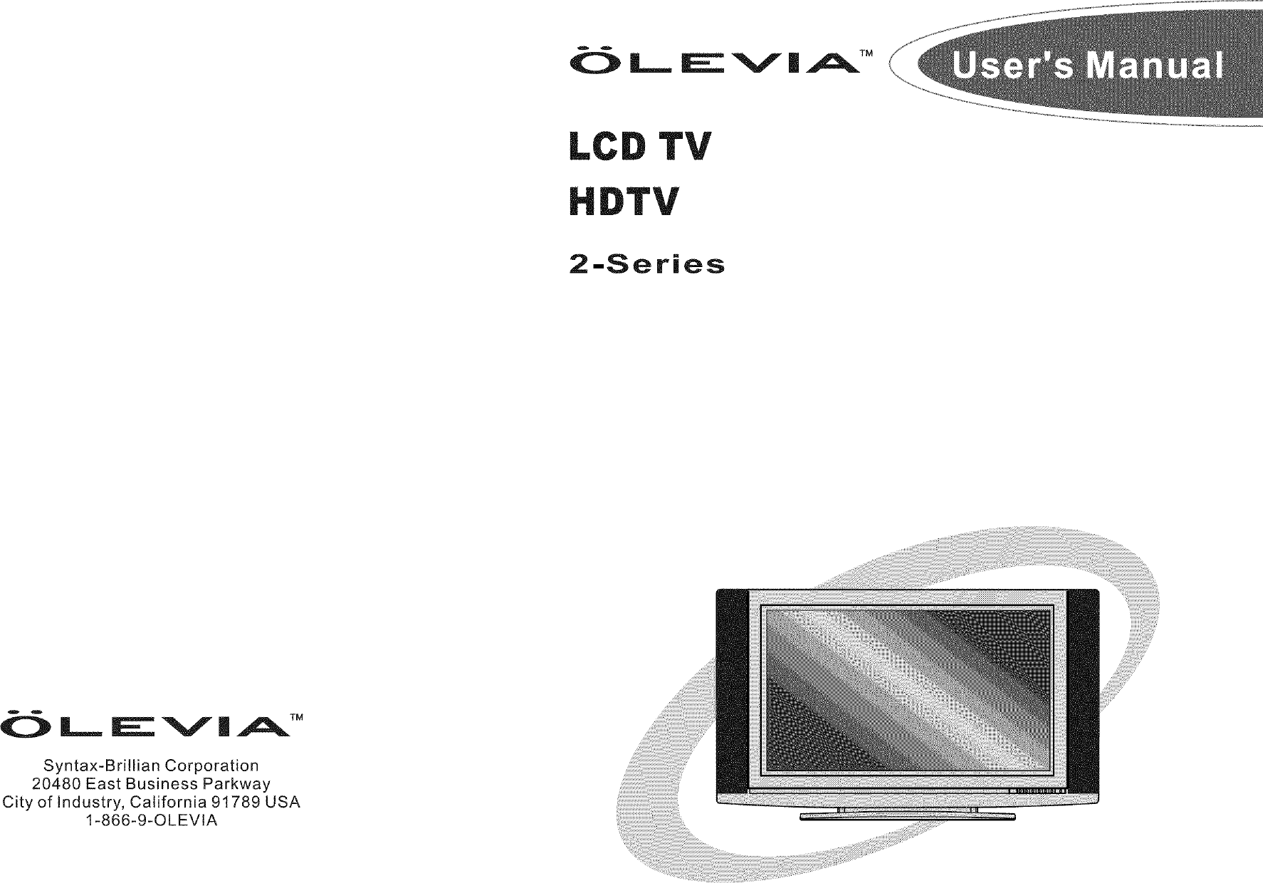 Olevia 226 S11 User Manual LCD TELEVISION Manuals And Guides L0802637