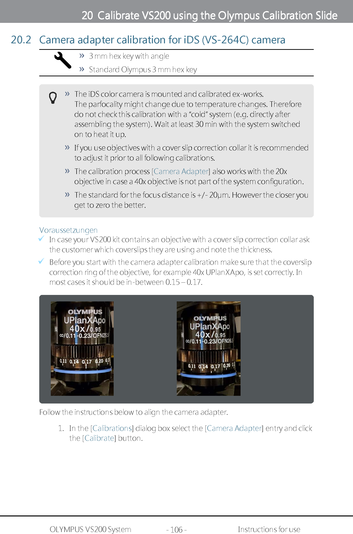 Olympus Soft Imaging Solutions VS200 scanner User Manual VS200 ...