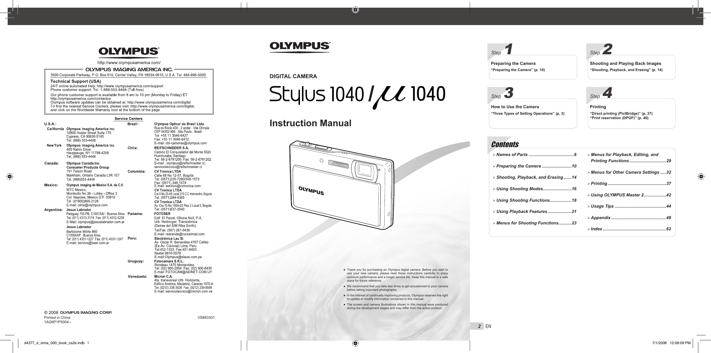 Olympus U 1040 Instruction Manual Stylus_1040_Mju_1040_Instruction ...