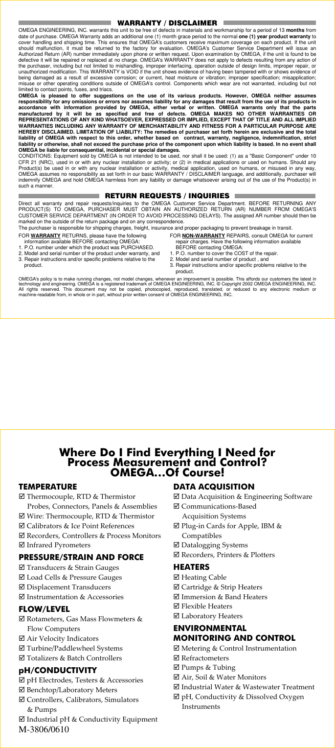 Omega Cl3512A Users Manual 00513 m_Omega