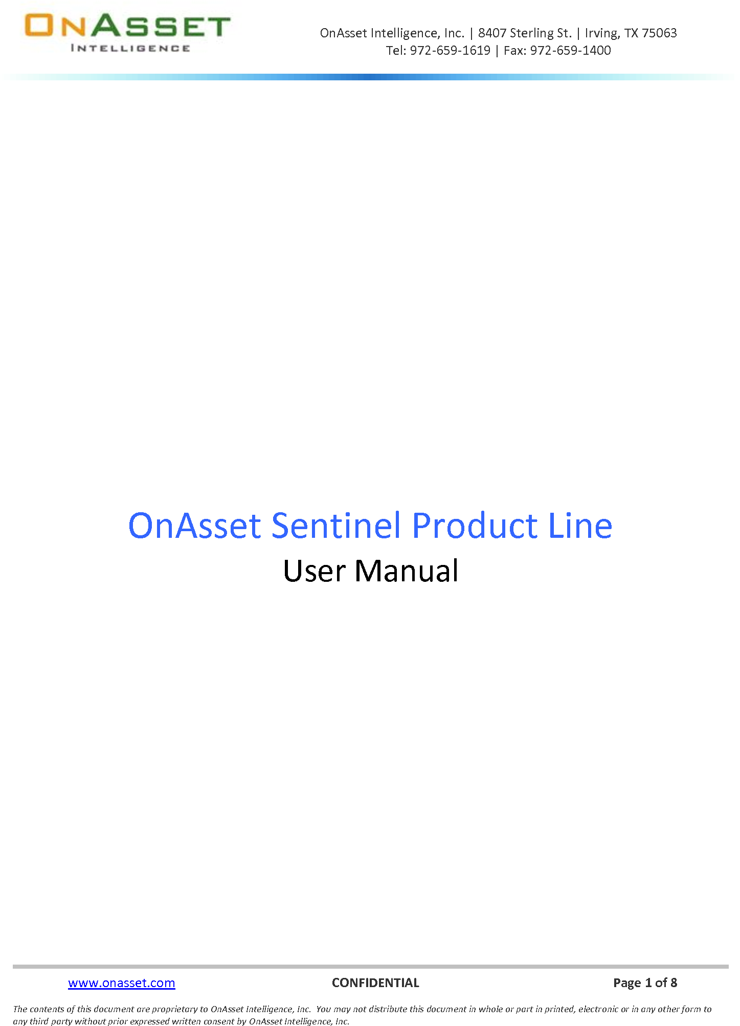 OnAsset Intelligence 100P Asset Monitoring Device User Manual Schematic ...