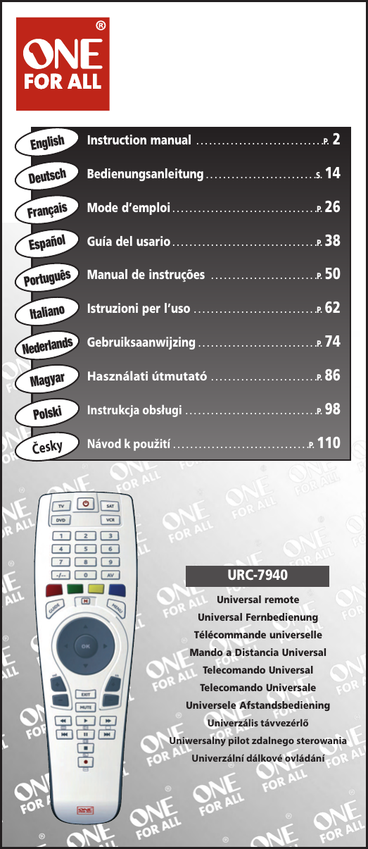 One For All 704917 Users Manual Mathijs