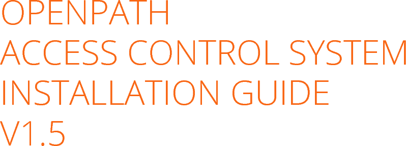 OpenPath Security OPRHF Smart Card Reader User Manual