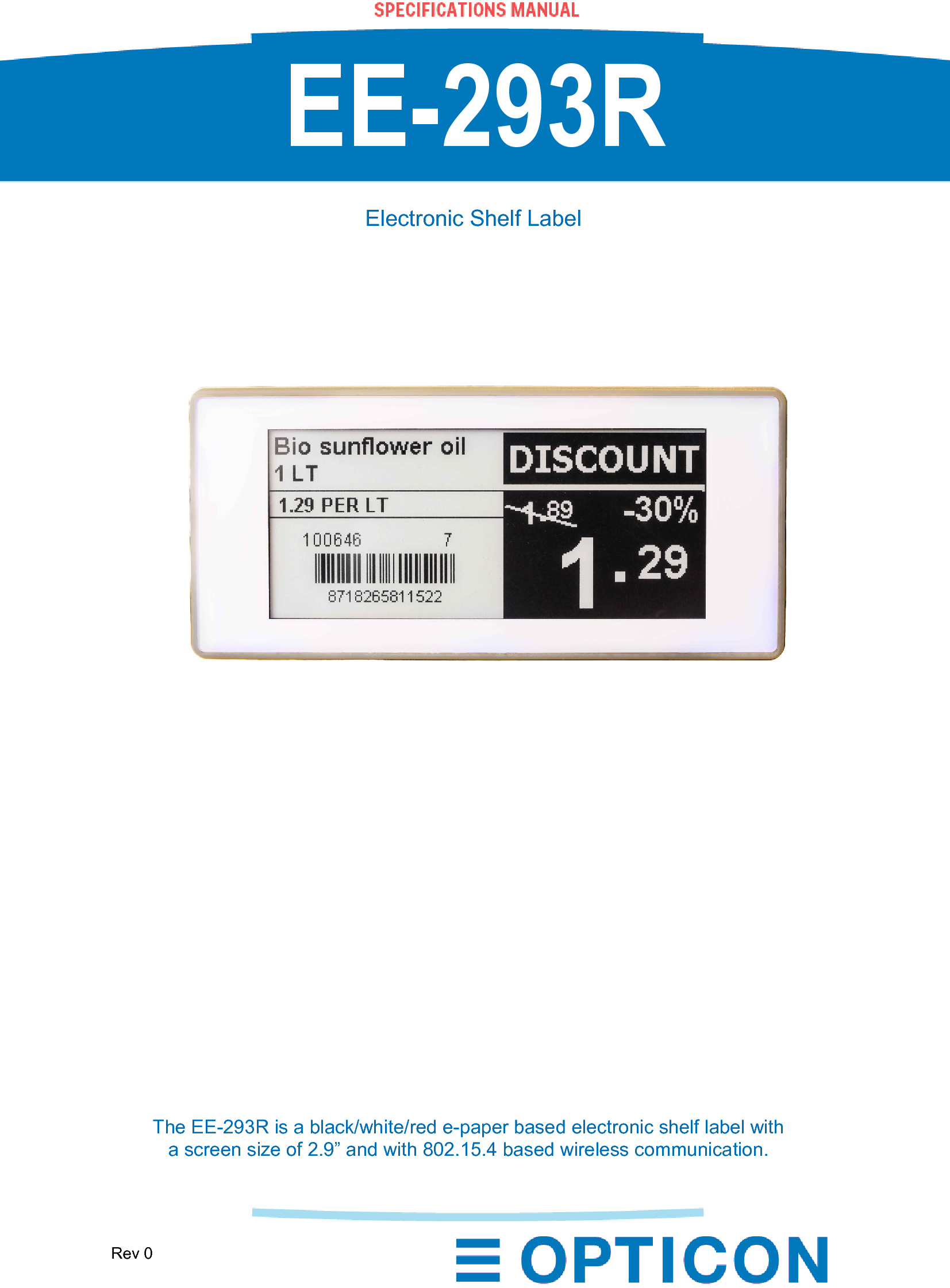 Opticon Electronic Shelf Labels at Adeline Ouellette blog