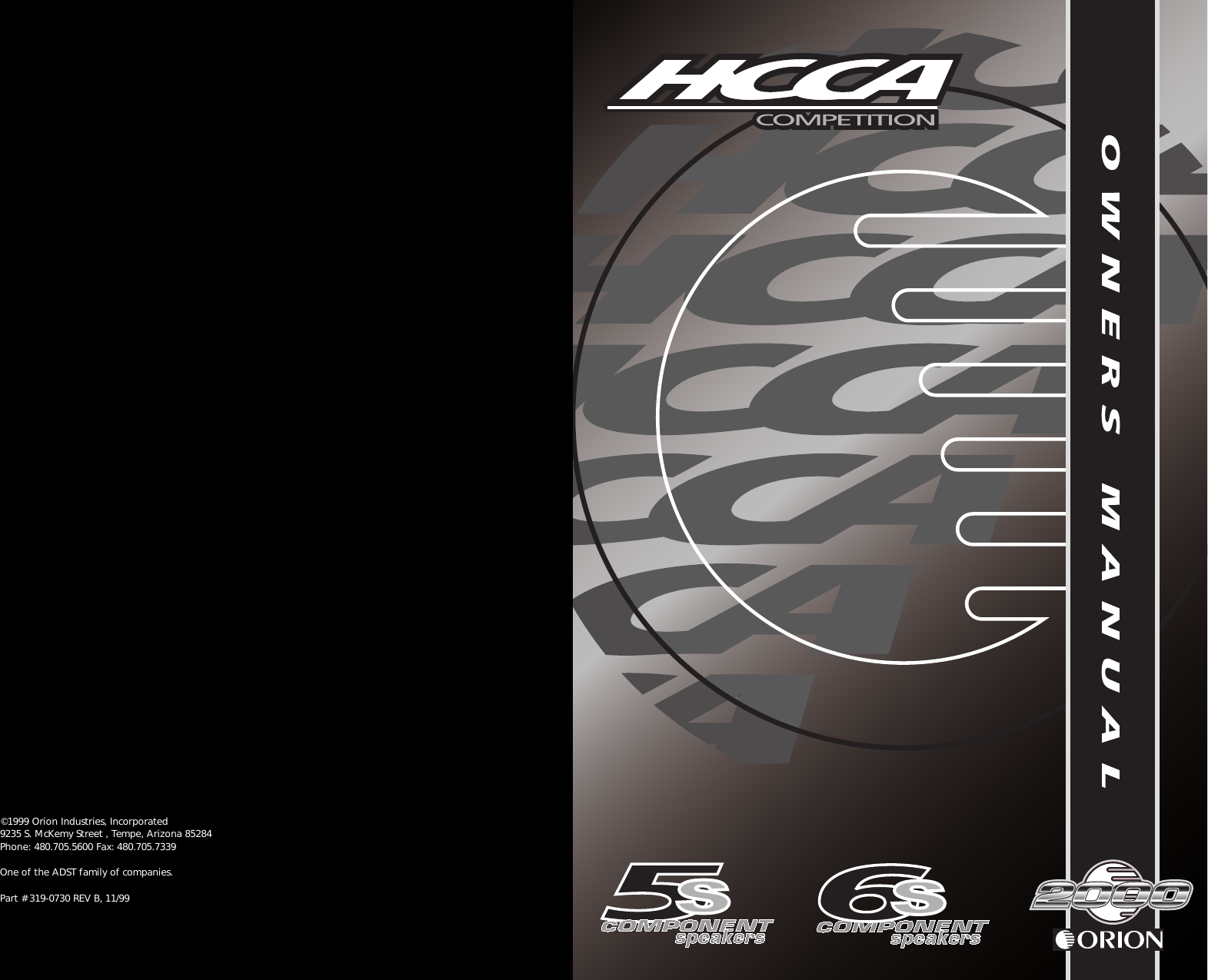 Orion Car Audio Hcca Competition Users Manual 319 0725