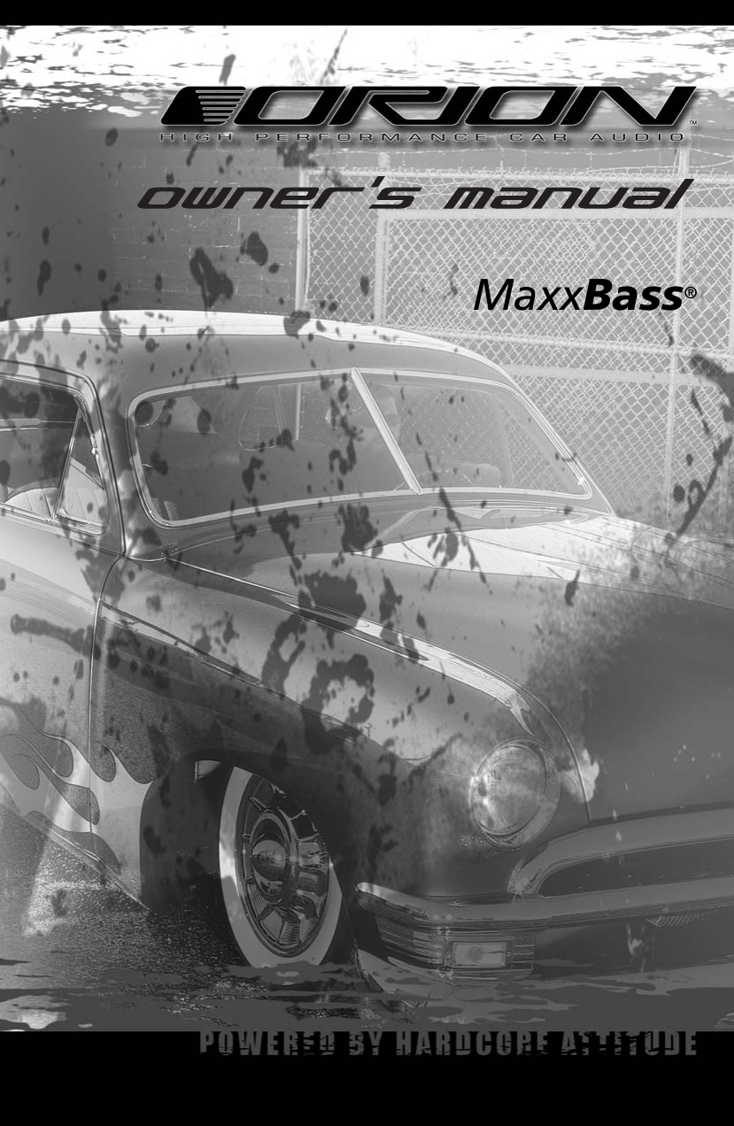 Orion Car Audio Maxxbass Users Manual G41705_01 04