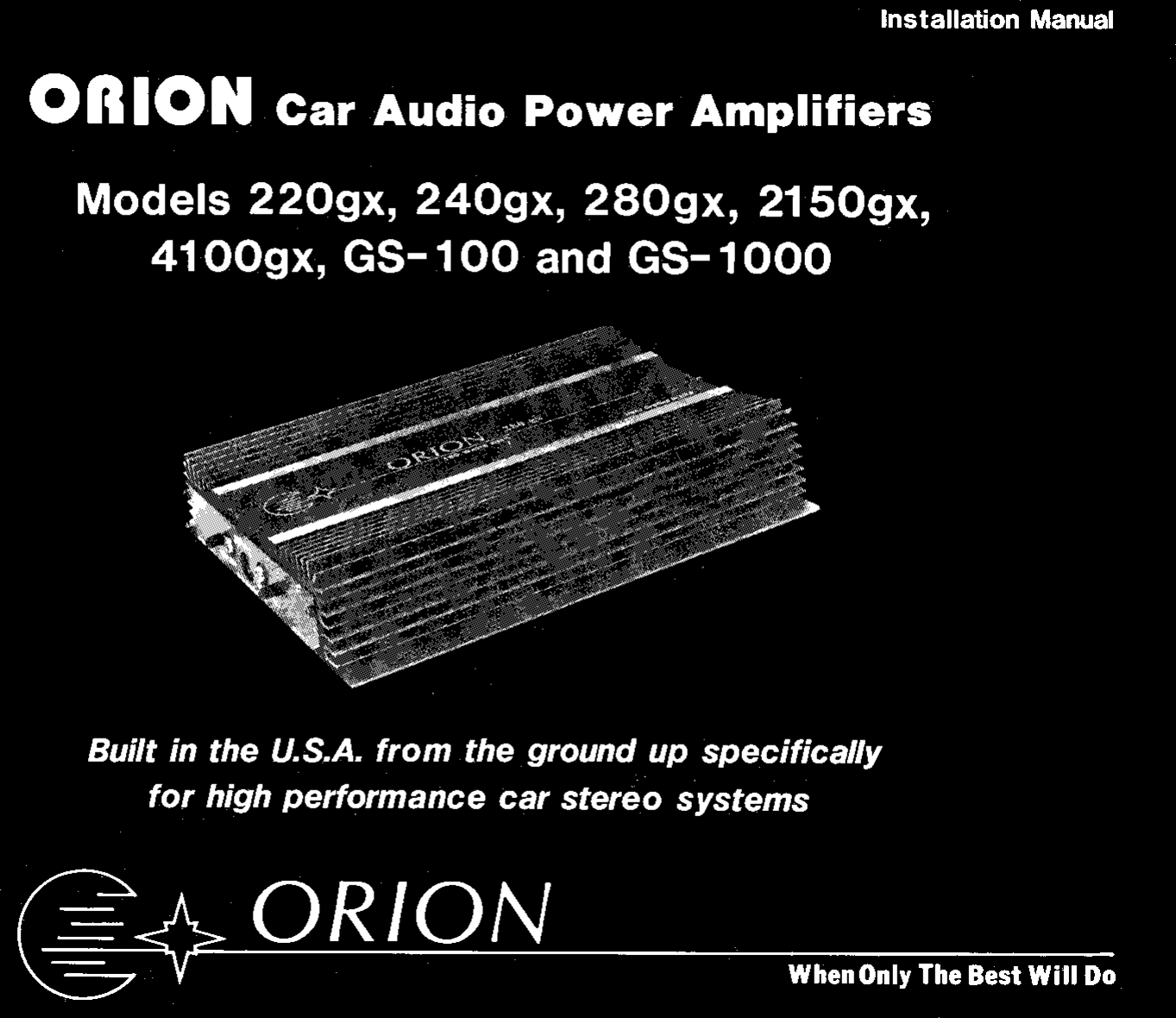 Orion 220Gx Users Manual