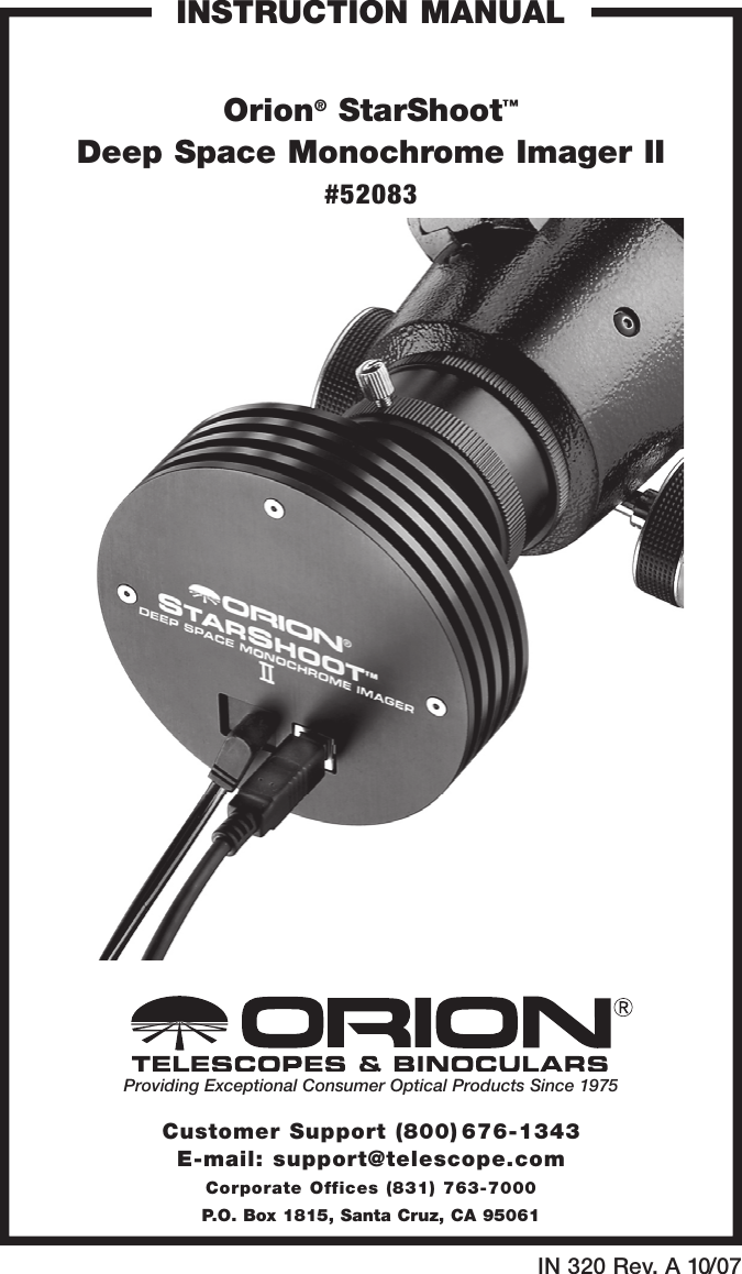 Orion 52083 Users Manual IN_320_RevA_MonoImager