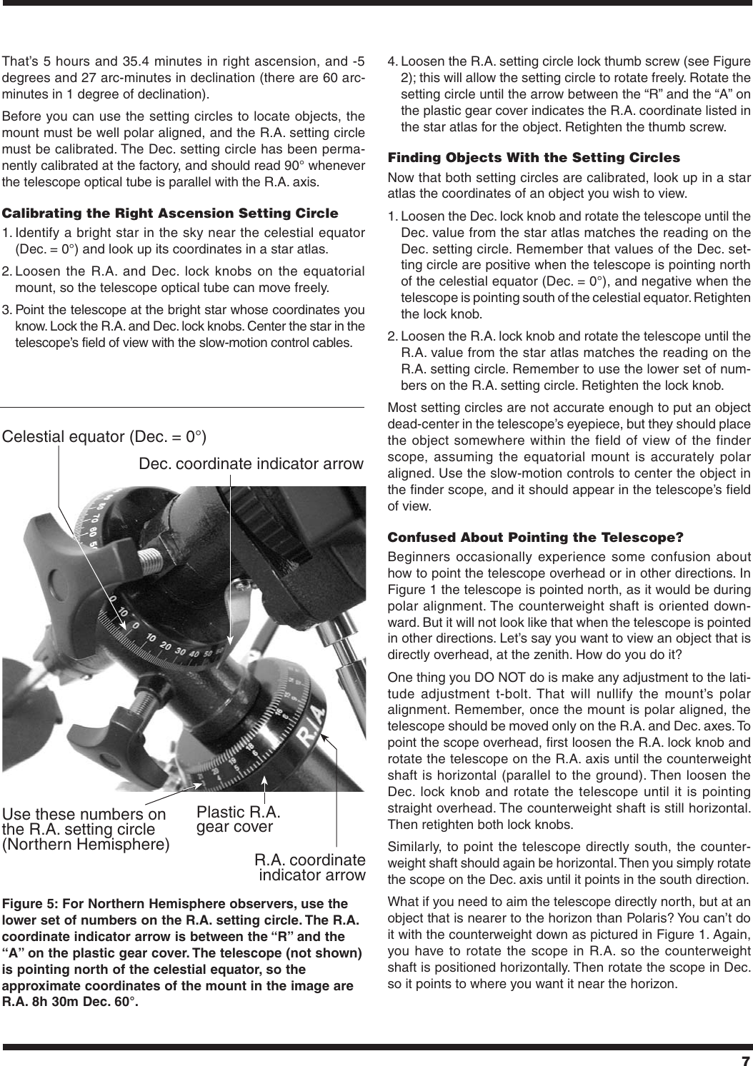 Orion Eq 2 Equatorial Mount 9828 Users Manual