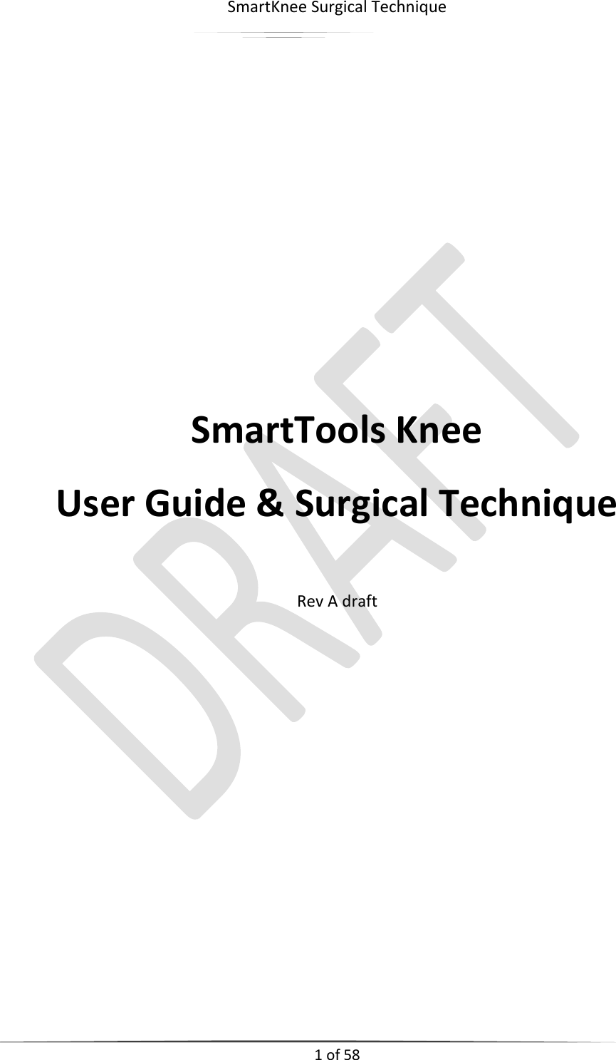 Orthosoft R20S21A SmartTools Pod User Manual