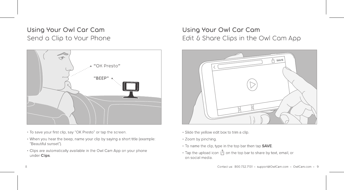 Owl Cameras 725100 Car Camera User Manual user guide 20180108
