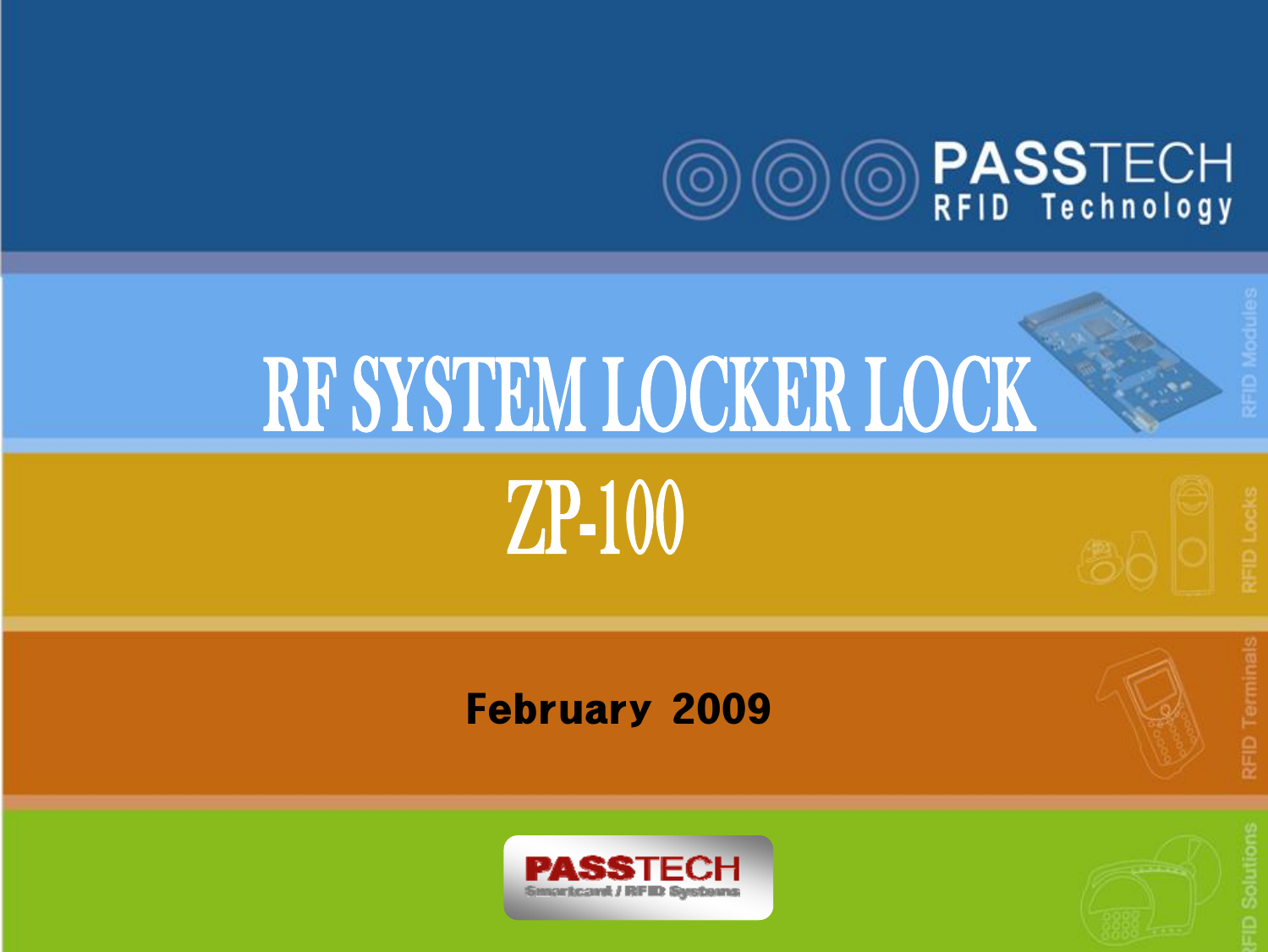 PASSTECH ZP 100 RFID LOCKER LOCK User Manual PASSTECH ZP 100 RFID LOCKER LOCK User Manual