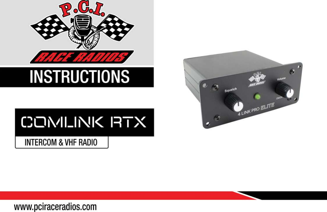 PCI Race Radios PCI-CL-RTX MURS Radio User Manual Manual