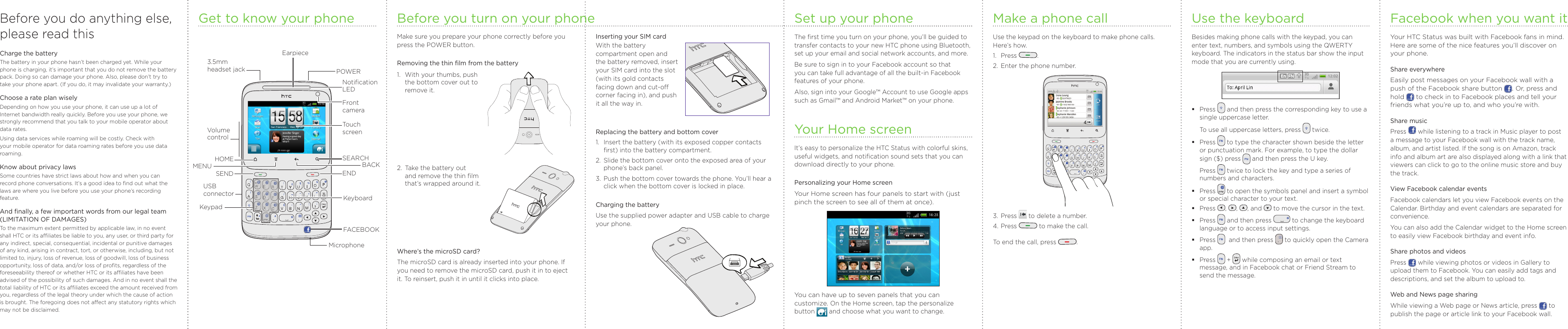 Quick Start Guide Htc status
