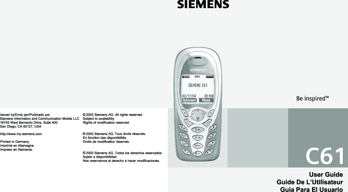 C61_Lion_us User Guide Siemens c61