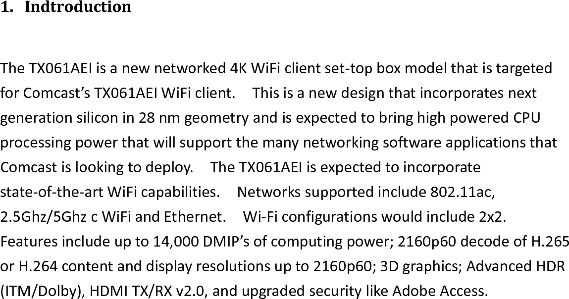 PEGATRON TX061AEI Networked Client Set-Top BOX User Manual x