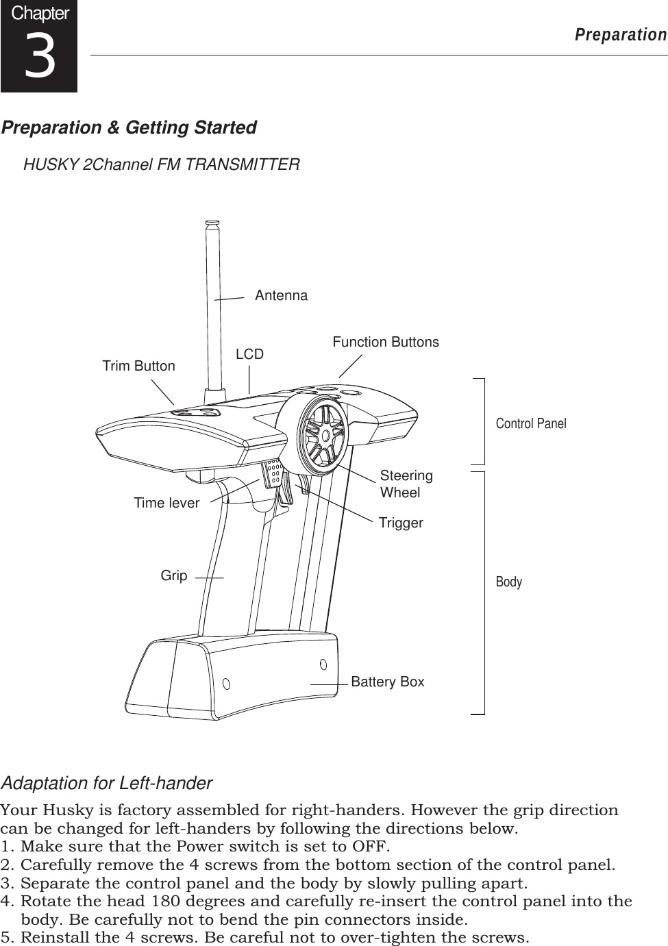 PROTON CONTROL SYSTEMS 04HUSKY75 2 Channel FM Radio Control System User ...