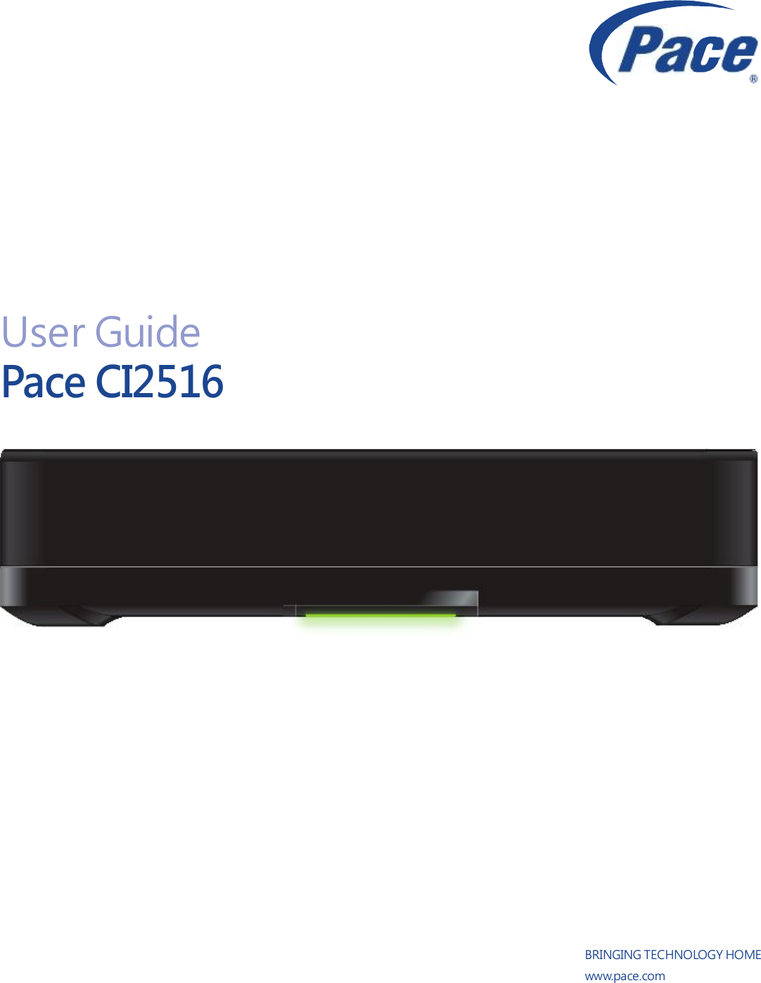 Pace Micro Technology plc CI2516 IP Set Top Box User Manual rev 1