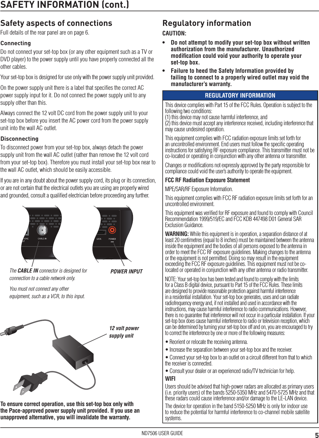 Pace Micro Technology plc ND7507 Docsis 3 Hybrid Gateway STB ND7506 ...