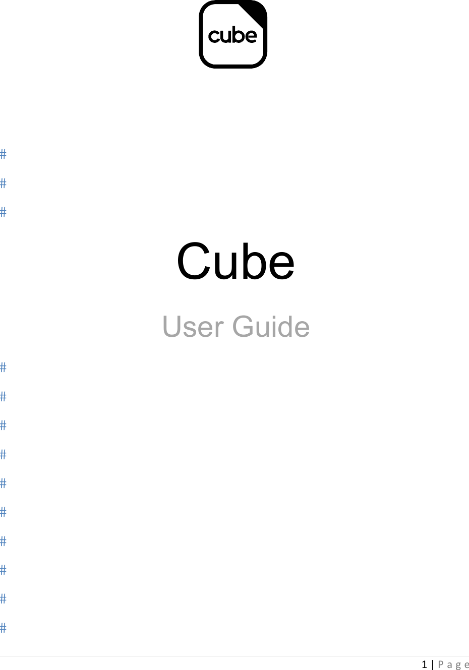 Palette Operations S001 CUBE User Manual SwatchMate Cube x