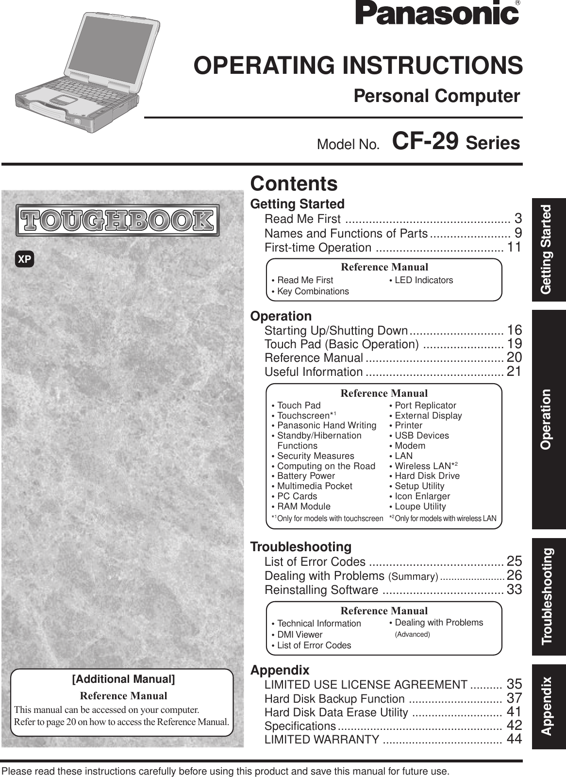 Panasonic of North America 9TGCF-29AA Panasonic Toughbook w/ WLAN ...